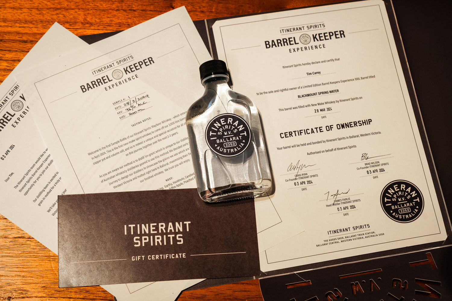 EXPERIENCE BARREL KEEPER – Itinerant Spirits